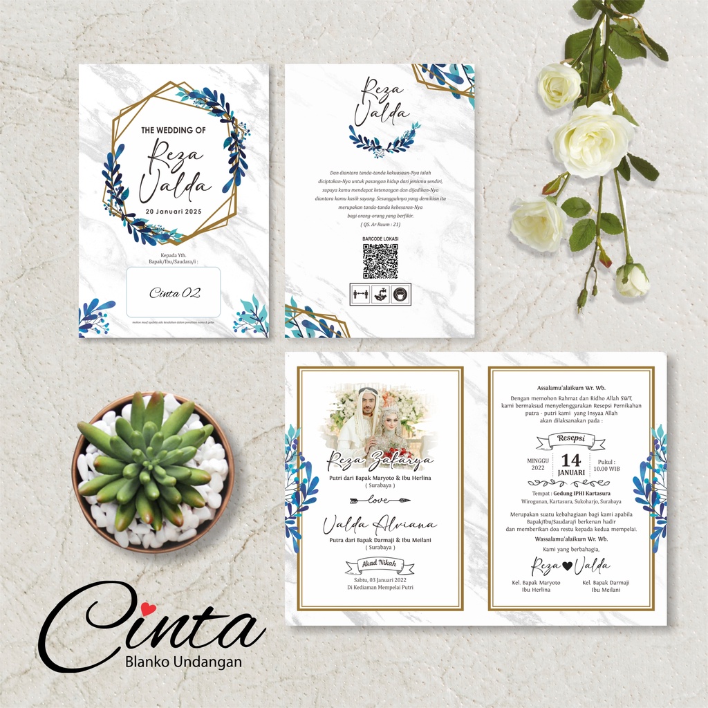 Jual CETAK UNDANGAN PERNIKAHAN MURAH - UNDANGAN NIKAH MURAH - BLANGKO ...