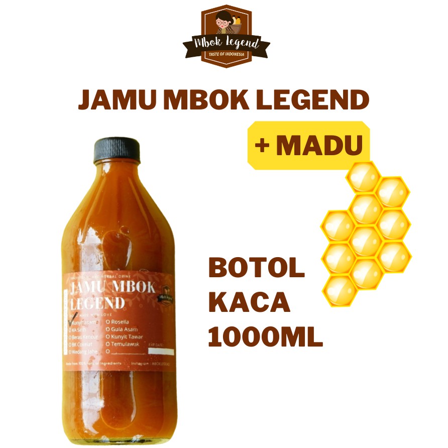 Jual Jamu Mbok Legend + MADU BOTOL KACA 1000 ml | Shopee Indonesia