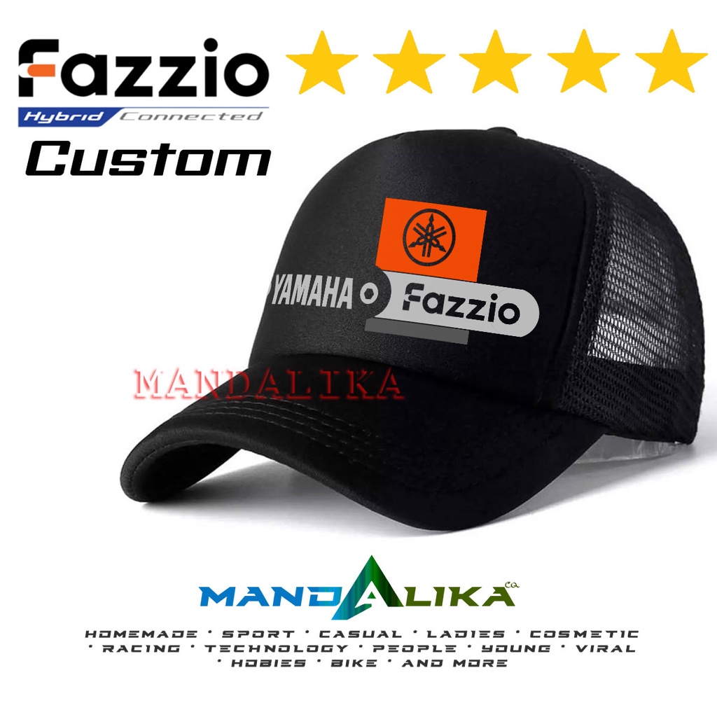Jual TOPI YAMAHA FAZZIO CUSTOM MOTOR MATIC SCOOTER RACING | Shopee ...
