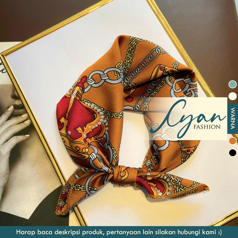 Jual "Royal" 50x50 cm Mini scarf, Scarf Leher, Scarf Tas, Bahan Silk ...