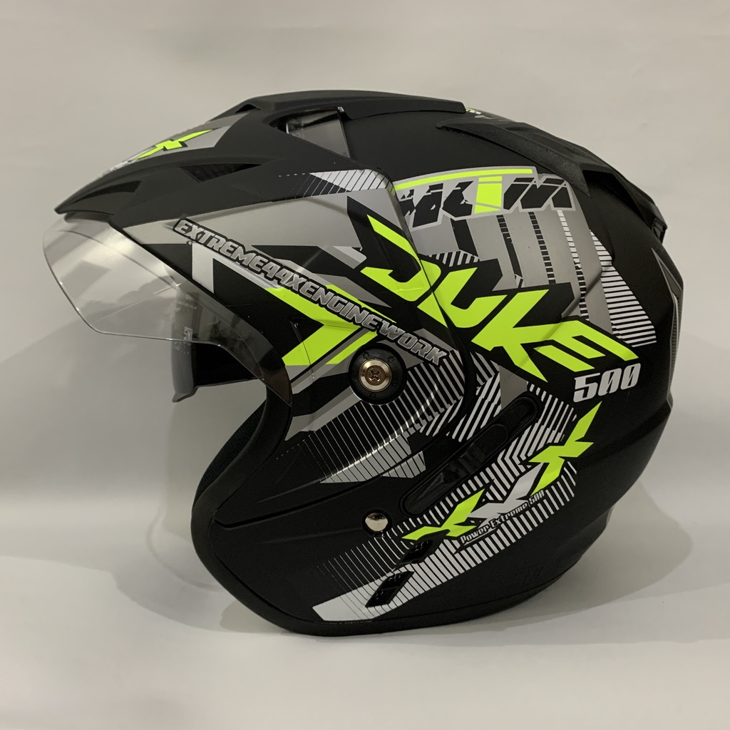 Jual 4.4 Helm JPX -7 Juke 500 Kuning SNI Dewasa Motif Dua Kaca - Double ...