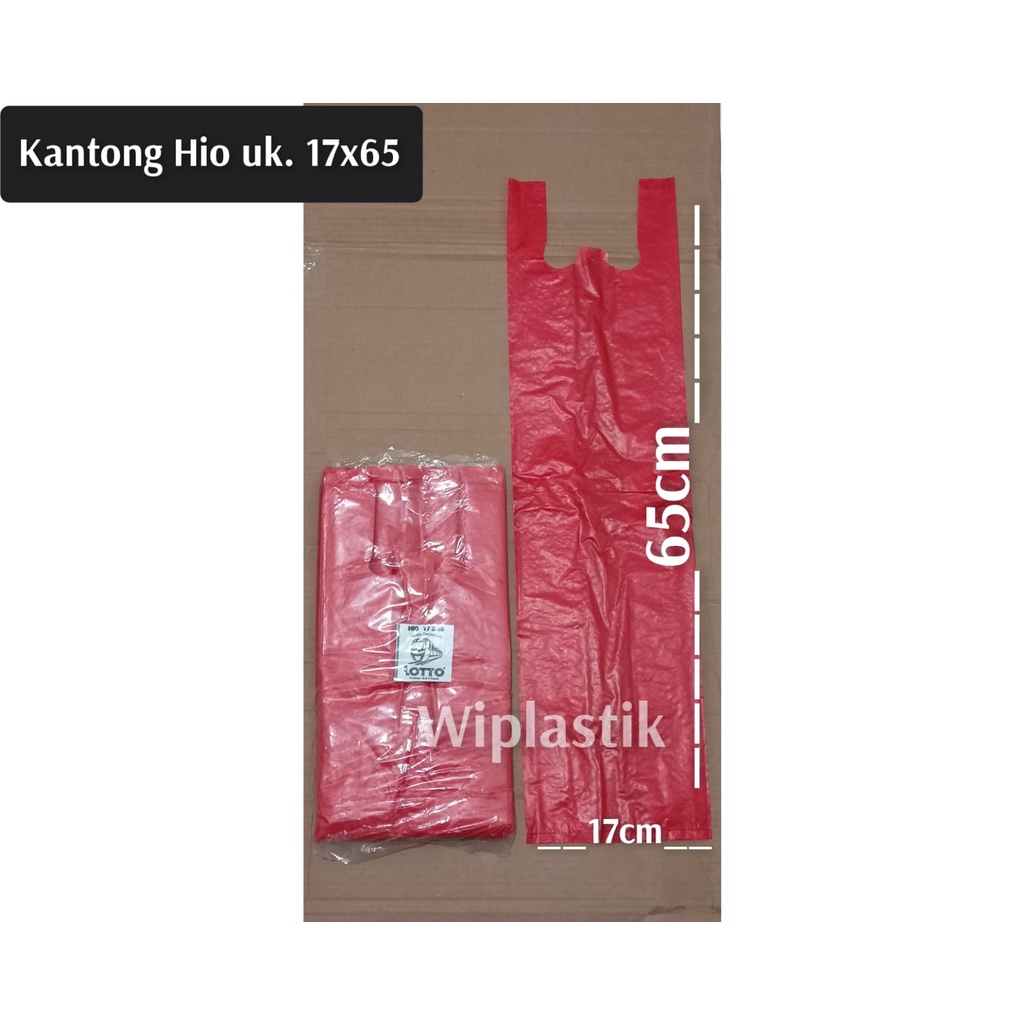 Jual Kantong Hio Plastik Merah Panjang Kembang Api uk. 17x65 / 24x65 ...