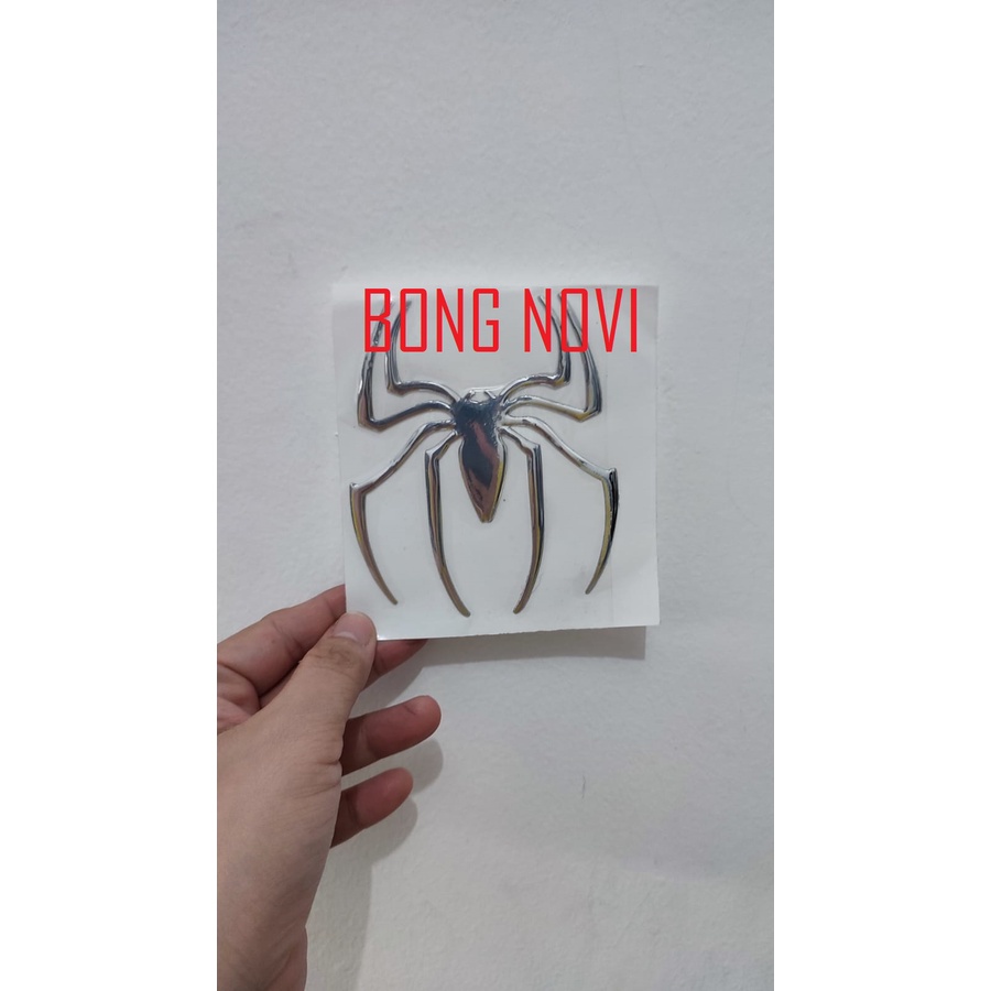 Jual Stiker Emblem Spider Laba-Laba Chrome 3D 9x11 cm | Shopee Indonesia