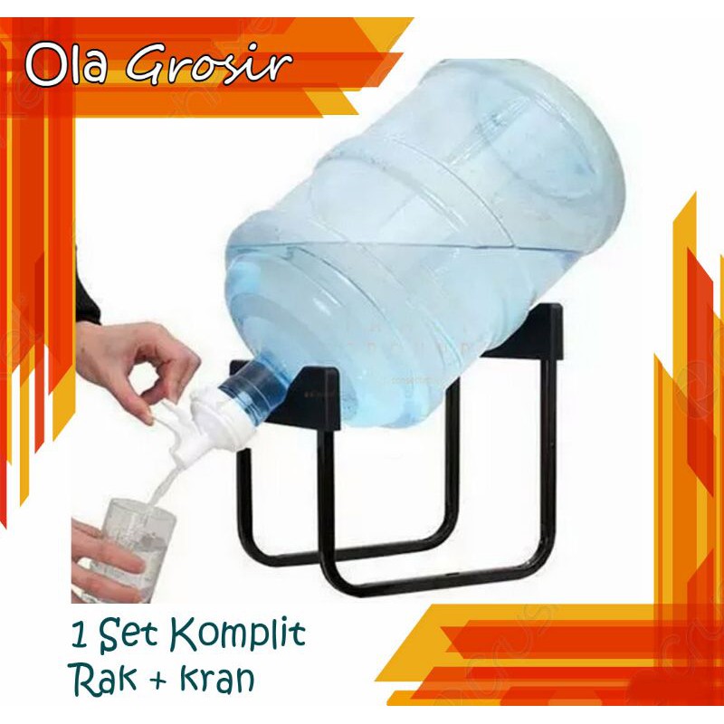 Jual Rak galon + kran rak galon besi rak besi galon dispenser besi ...