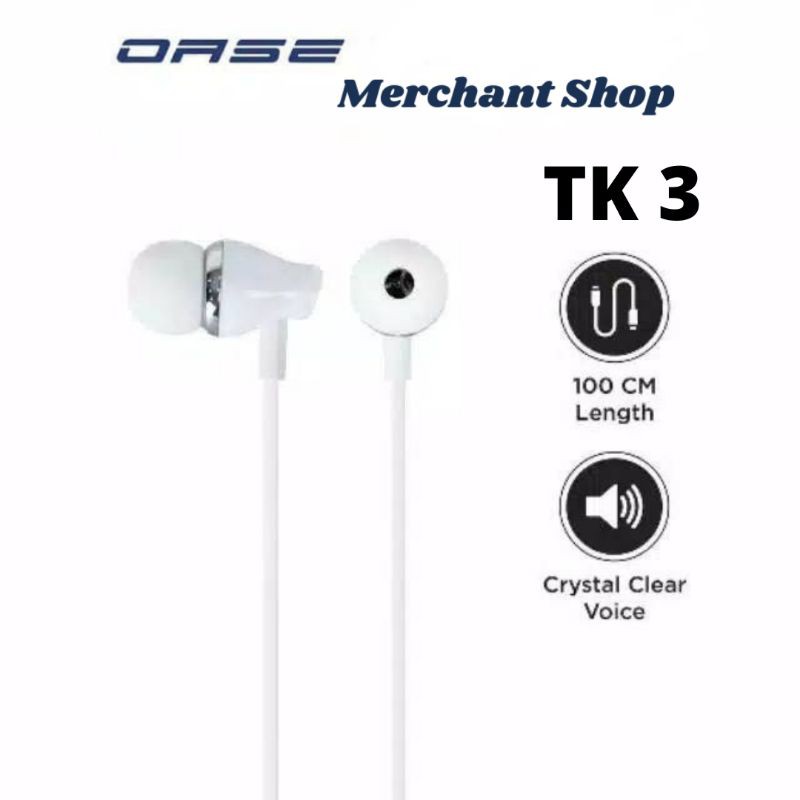 Jual OASE Earphone TK3 Original | Shopee Indonesia