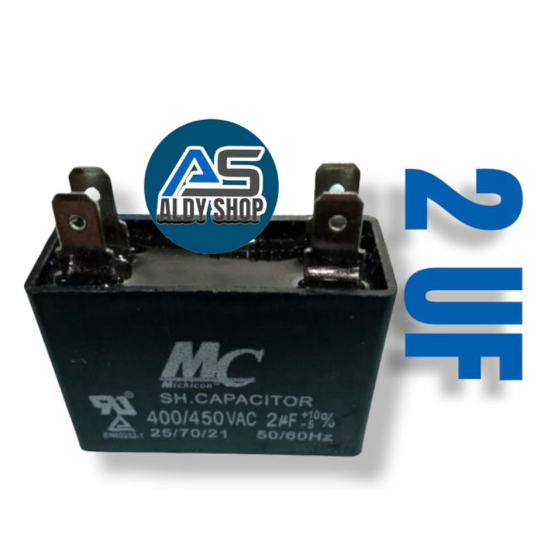 Jual Kapasitor kotak 4 kaki original / Capasitor AC original / kapasitor 2 uf / Capacitor fan AC ...