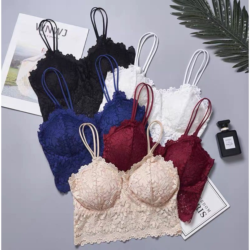 Jual bh-1 Bra Bunga Wanita Busa Tanpa Kawat BH Gym Ikon id Sport Renda ...