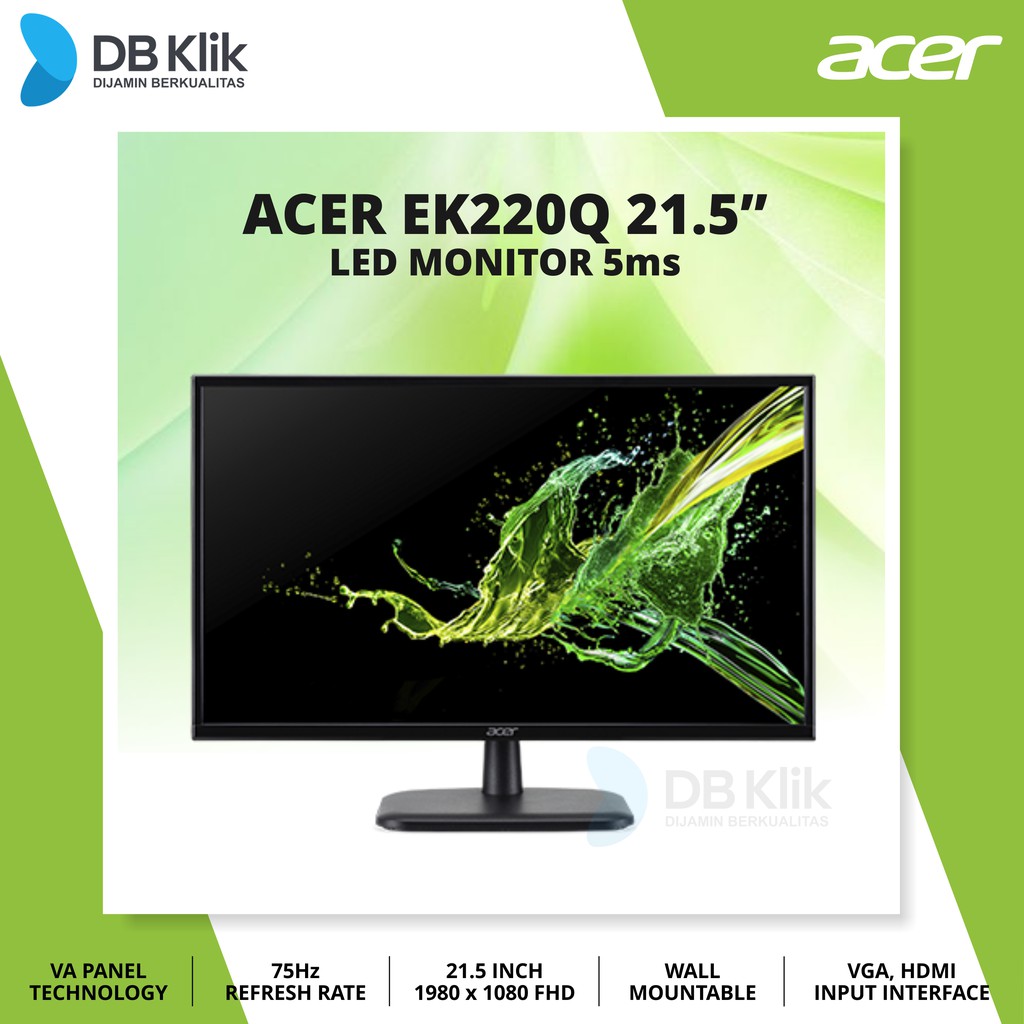 Jual Monitor LED ACER EK220Q 21.5 Inch ( LED ACER EK 220Q 21.5 Inch ...