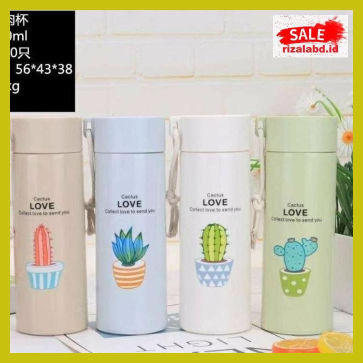 Jual E5Ewtere- Free Bubble Botol Minum Kaca Cactus Love 400 Ml ...