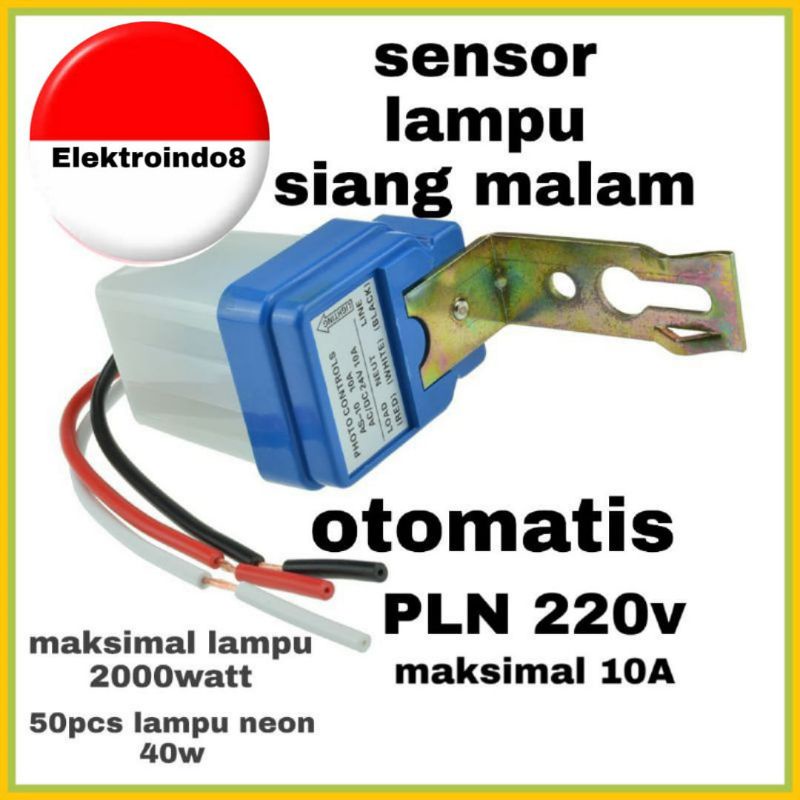 Jual sensor lampu otomatis siang malam 220v maks 10A bisa untuk 50pcs ...