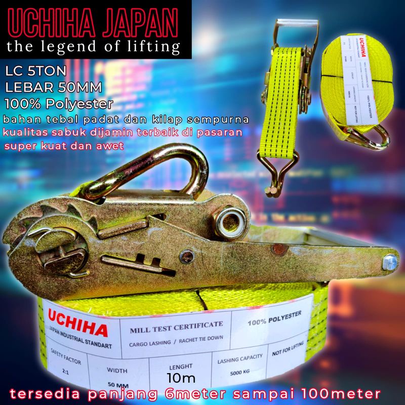 Jual Trek belt tali pengikat barang sabuk webbing lashing rachet webing ...