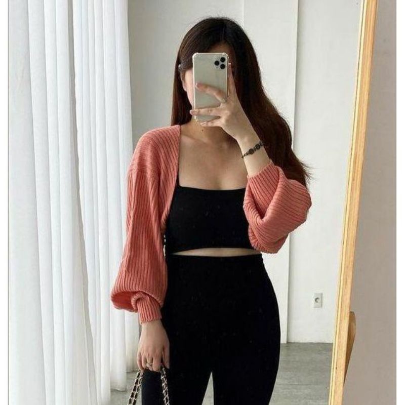 Jual BALERO CARDIGAN KARDIGAN/ LIAM OVERSIZE BALERO CARDIGAN CROP/ BALERO RAJUT/ CARDIGAN RAJUT ...