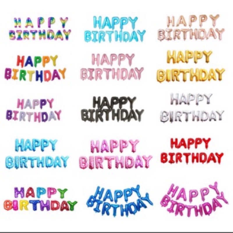 Jual Balon Foil Huruf Set / Tulisan Happy Birthday | Shopee Indonesia