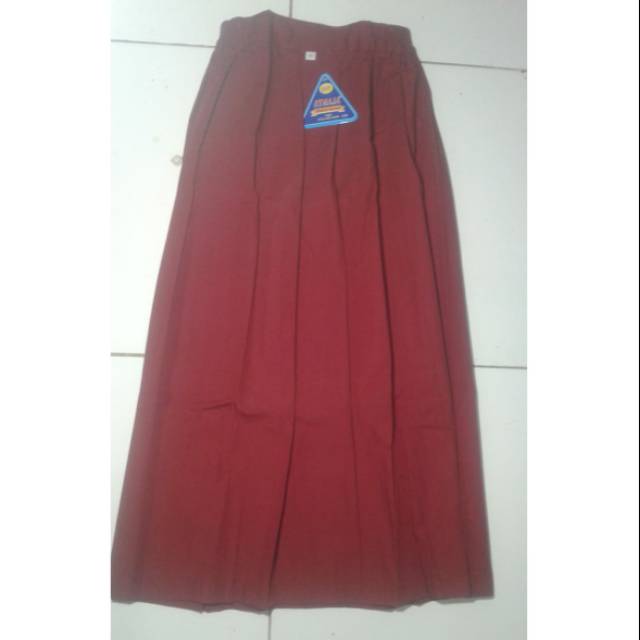 Jual Rok SD/MI REMPEL Panjang -Merk Atmaja No. S & M Warna Merah, Hitam, Coklat, Hijau, Putih ...