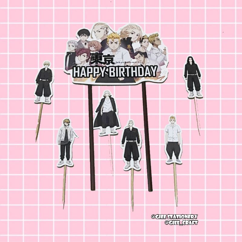 Jual Cake Topper Tokyo Revengers / Topper Kue Tokyo Revengers / Hiasan ...