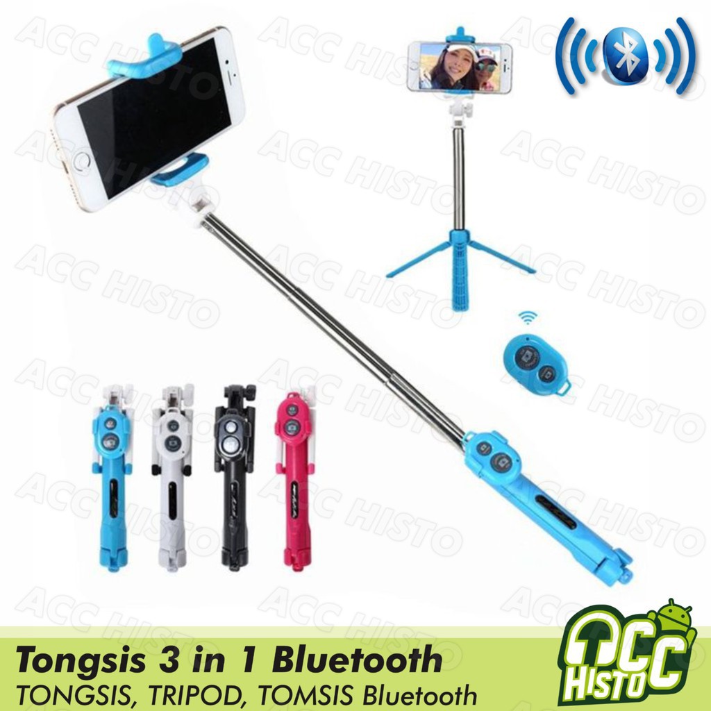 Jual Tongsis Bluetooth 3 in 1 | Shopee Indonesia