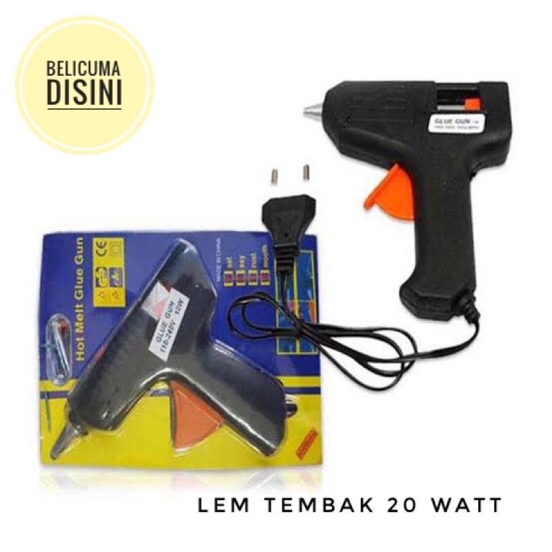 Jual Pistol Lem Tembak Kecil 20 Watt / Hot Melt Glue Gun / Lem Tempak ...