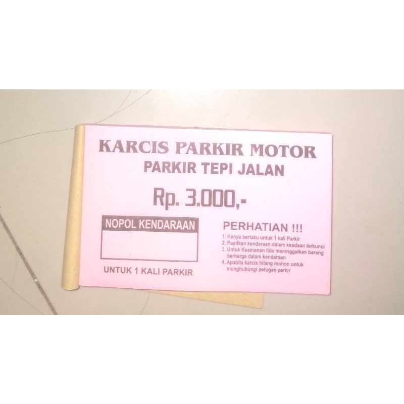 Jual Karcis parkir motor 3ribu | Shopee Indonesia