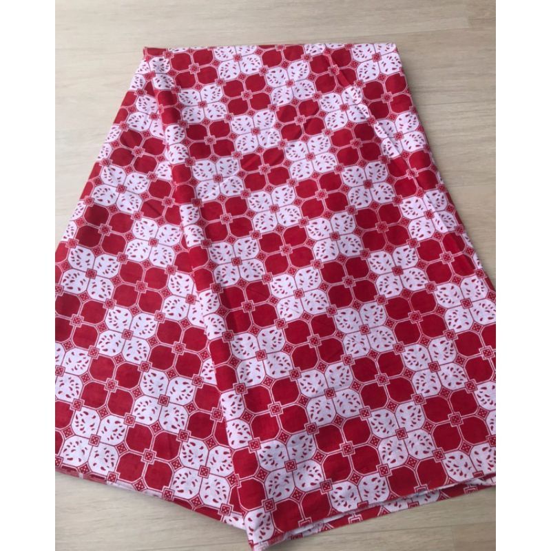 Jual KAIN BATIK WARNA MERAH PUTIH / KAIN BATIK LAWASAN MOTIF TRUNTUM ...
