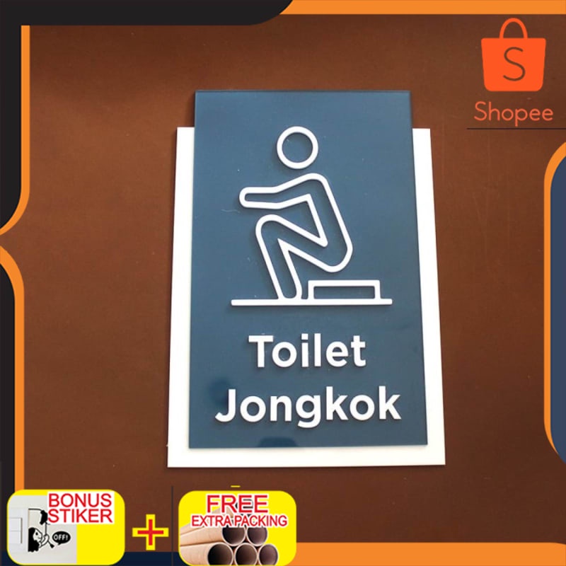 Jual Grosir SIGN TOILET JONGKOK UNIK / SIGNAGE LABEL TOILET / ACRYLIC ...