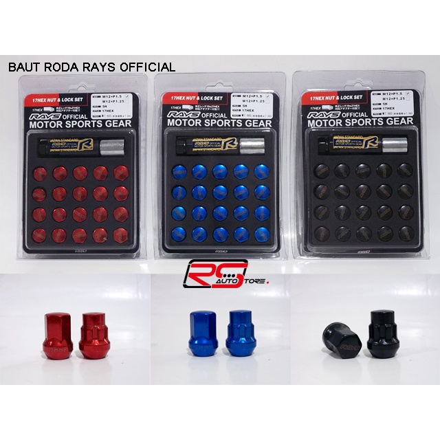 Jual Baut Roda / Lug Nut RAYS Official Pendek (Baja) | Shopee Indonesia