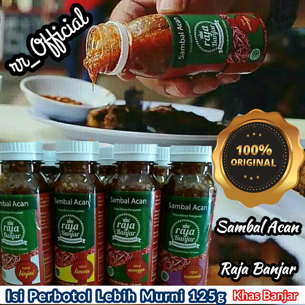 Jual Original Acan Sambal Terasi Rasa Khas Raja Banjar 125g | Shopee ...