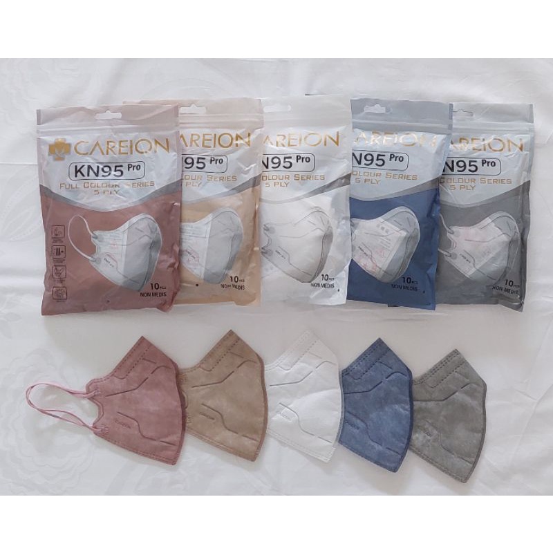 Jual Masker KN95 Pro Careion Full Colour Series 5 ply isi 10pcs/pack ...