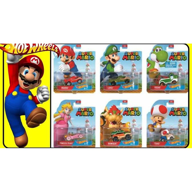 Jual MAINAN Hot Wheels Super Mario Characters Cars - Set of 6 MURAH ...