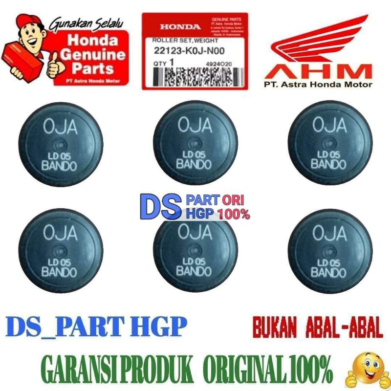 Jual HGP 22123-K0J-N00 Roller CVT Genio Beat LED ECO Street K1A Scoopy eSP K2F KBM | Shopee ...