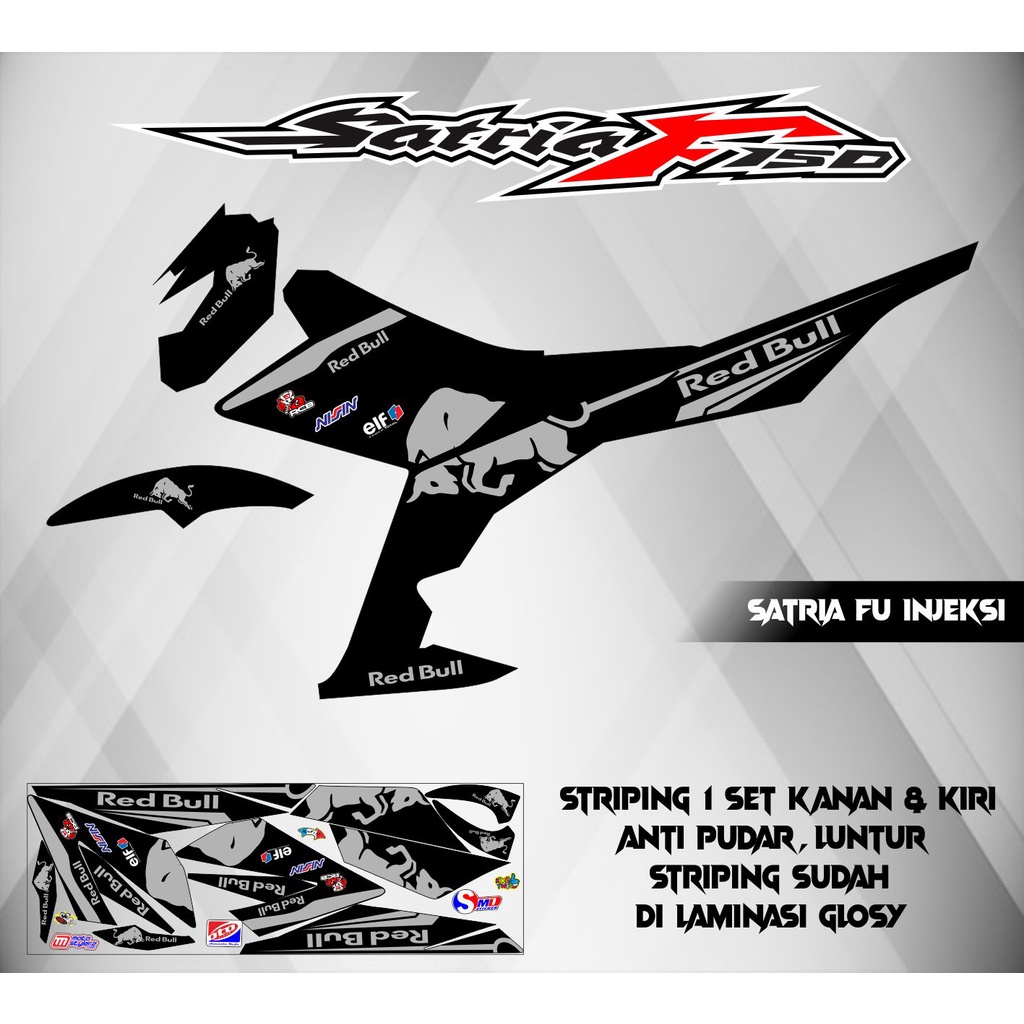 Jual STRIPING STICKER SATRIA FU INJEKSI REDBULL | Shopee Indonesia