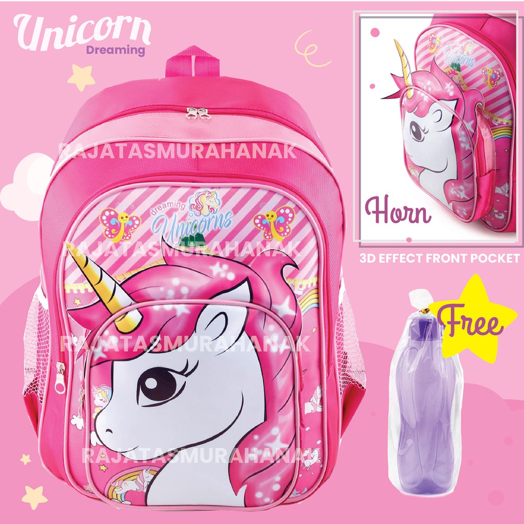 Jual Tas Ransel Anak Perempuan Karakter - UNICORN / LOL - HORN 3D ...