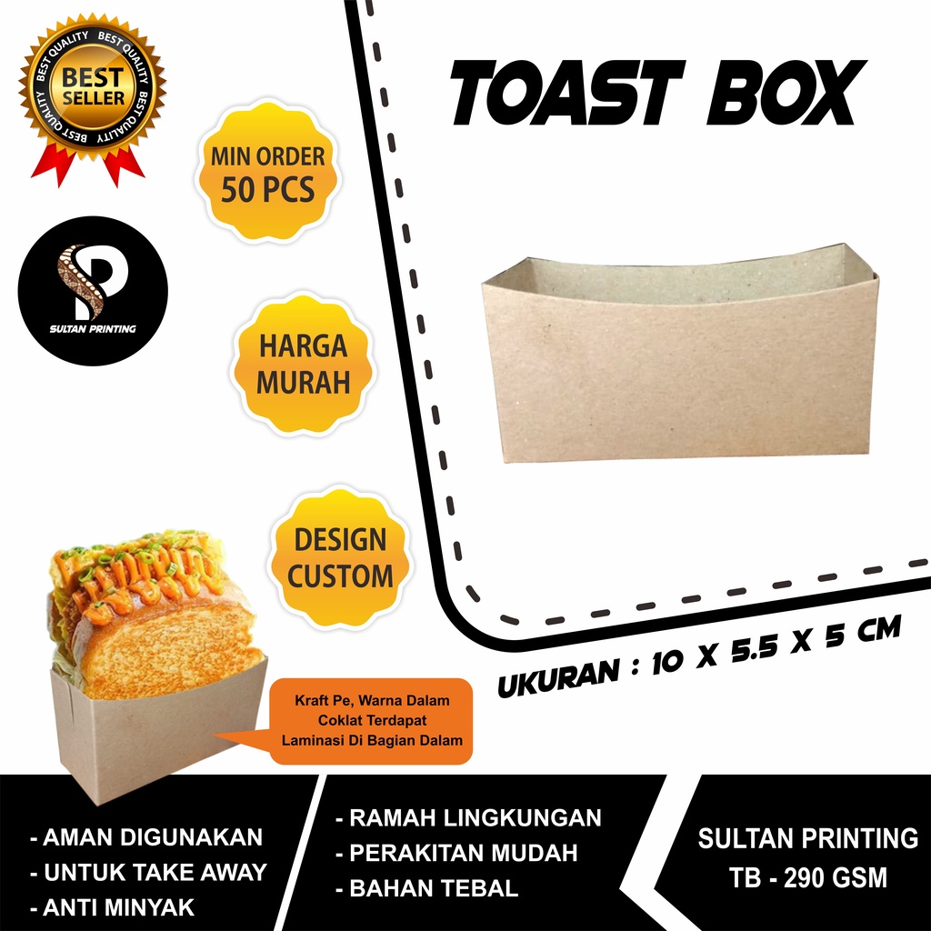 Jual TOAST BOX M KRAFT (COKLAT) | Shopee Indonesia