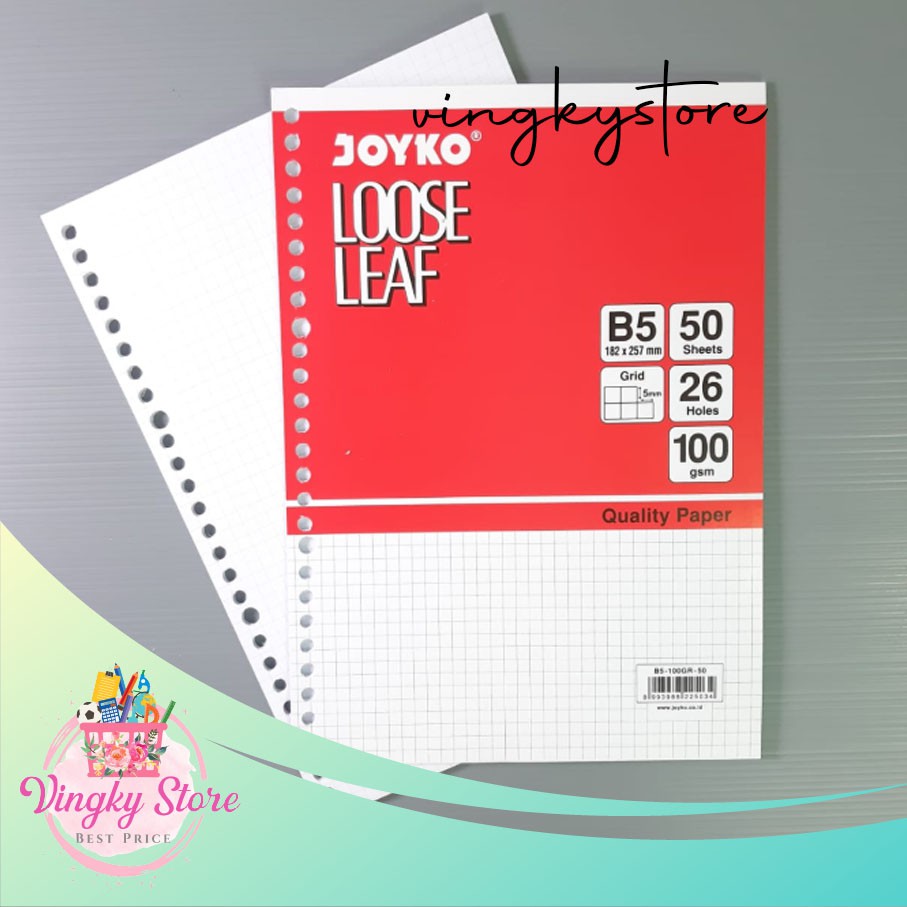 Jual Loose Leaf / Kertas Binder B5-100GR-50 (Kotak-kotak) | Shopee Indonesia