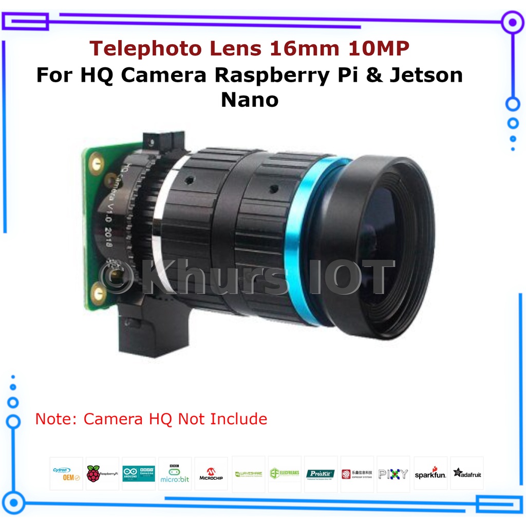 Jual Telephoto Lens 16mm 10MP For HQ Camera Raspberry Pi & Jetson Nano ...