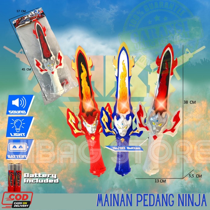 Jual Mainan Pedang Ultraman Sword Ninja Saga Power Rangers BRO1354 ...