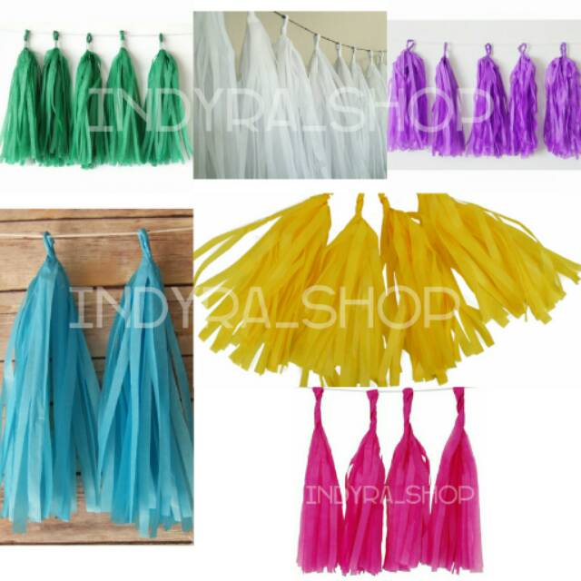 Jual Tissue Paper Tassel Garland / Kertas Rumbai Hiasan Gantungan ...