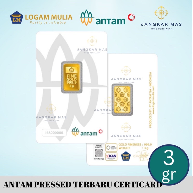 Jual Antam Logam Mulia 3 Gram Certicard Terbaru 3 Gr LM | Shopee Indonesia