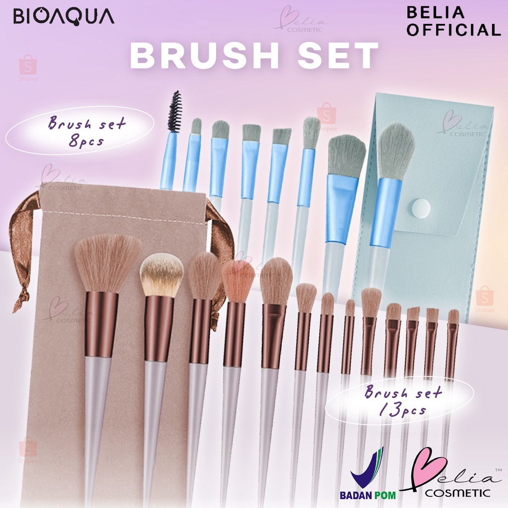 Jual BELIA BIOAQUA kuas make up Kuas Set 8pcs | 13pcs Kuas Kosmetic ...