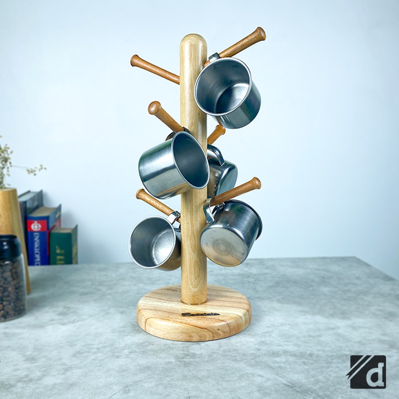 Jual DADALALA Tempat Cangkir Gantung Kayu Mahoni Isi 6 / Mug Holder ...