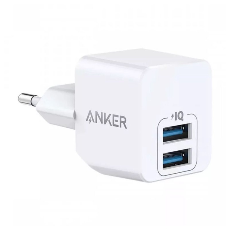 Jual ANKER 12W USB Wall Charger Powerport Mini Power IQ Dual Port A2620 ...