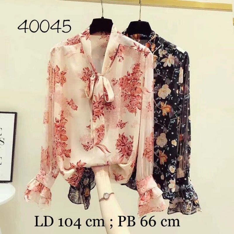 Jual Blus Import, Lengan Panjang, Premium, LD 104 cm, PB 66 cm, Bahan Sifon | Shopee Indonesia