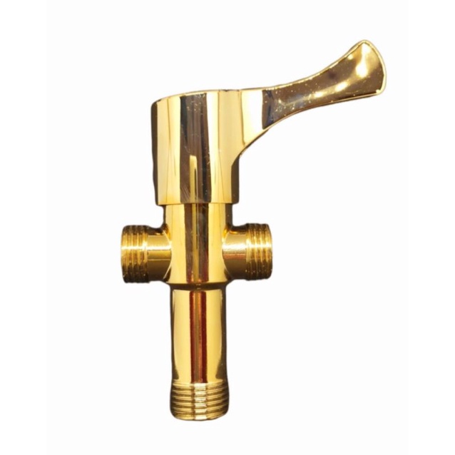 Jual Stop Kran Single TEE Gold - Stop Keran Shower Closet gold emas ...