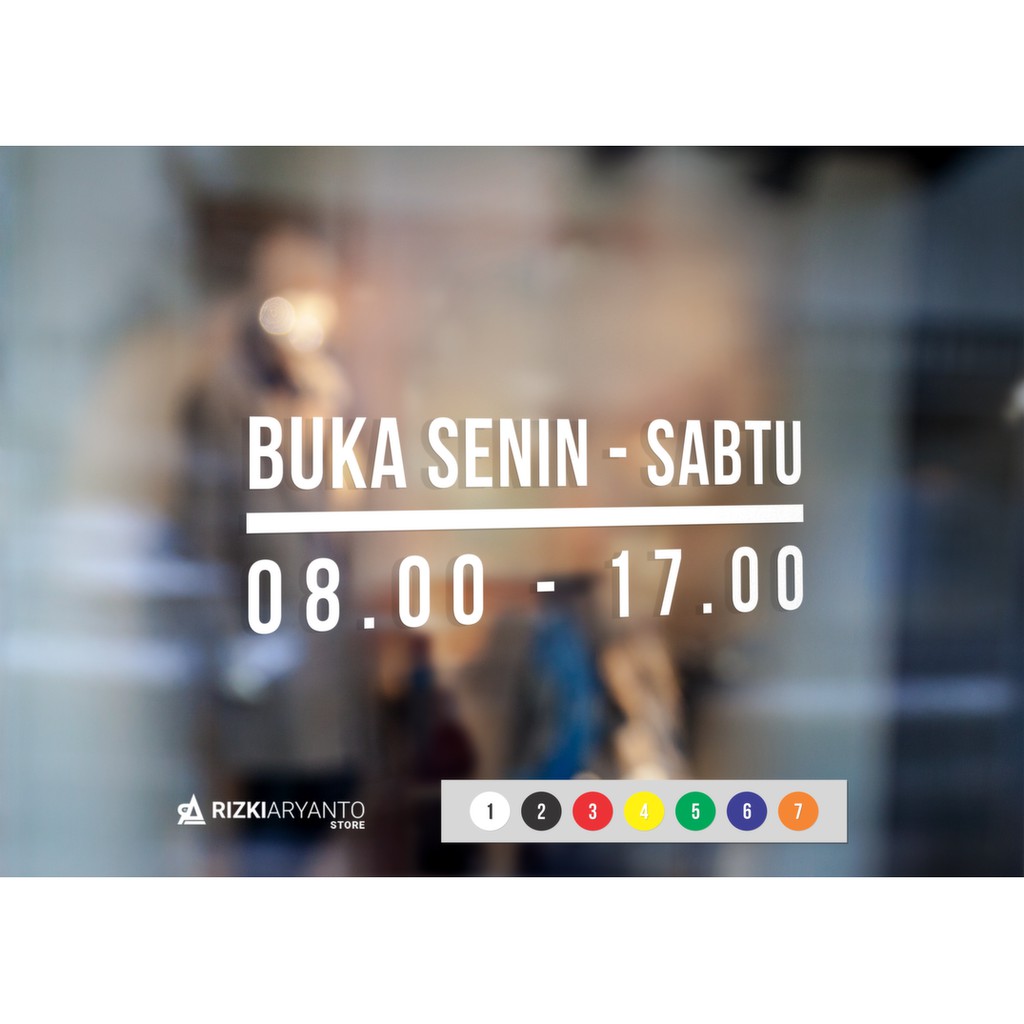 Jual Stiker Kaca Label Sign Tanda Buka Tutup / Open Closed Toko Sticker ...