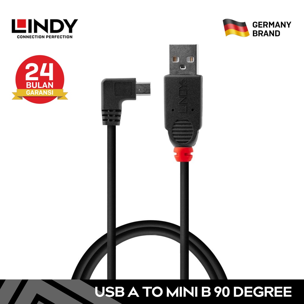 Jual LINDY Kabel Mini USB 0.5M 1M 2M Kabel Charger Siku 2.0 A to Mini B ...
