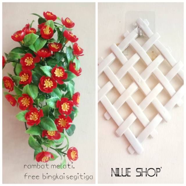 Jual Artificial bunga rambat melati free bingkai putih | Shopee Indonesia