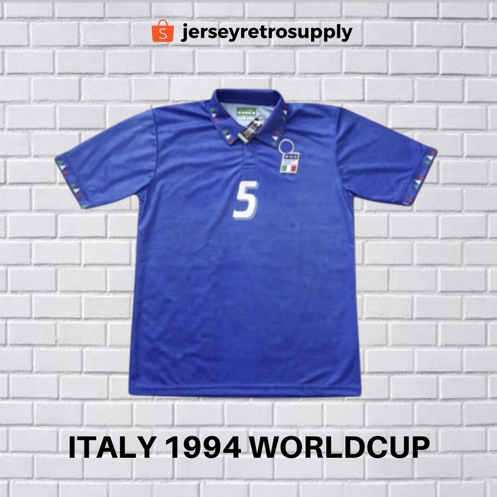 Jual ITALY 1994 KIT - BORDIR PREMIUM RARE RETRO CLASSIC JERSEY | Shopee ...