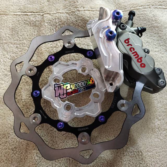 Jual Breket kaliper 4p 1pin bottom std pcx disc 260 mm | Shopee Indonesia