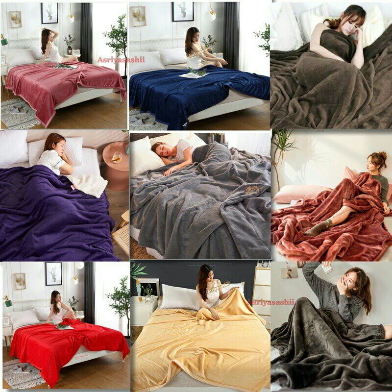 Jual Selimut Bulu Polos 150x200 cm | Shopee Indonesia