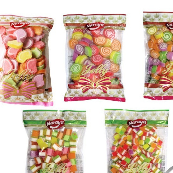 Jual NARAYA JELLY ROLL / PERMEN JELLY/ JELLY GULUNG 400 GR GRM GRAM ...