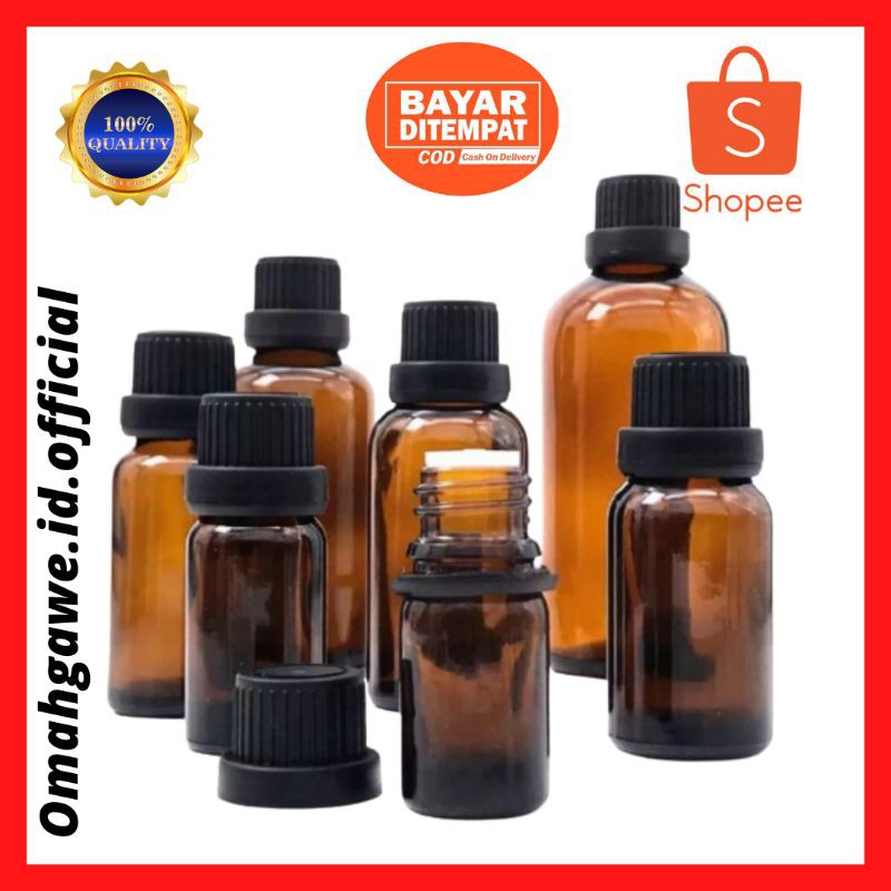 Jual Botol Kaca Amber filler 100ml & 50ml | Shopee Indonesia
